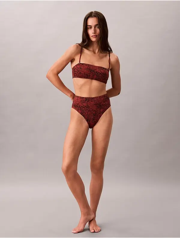 Calvin Klein Solid Swim Bikini Bottom - Python+spiced Apple