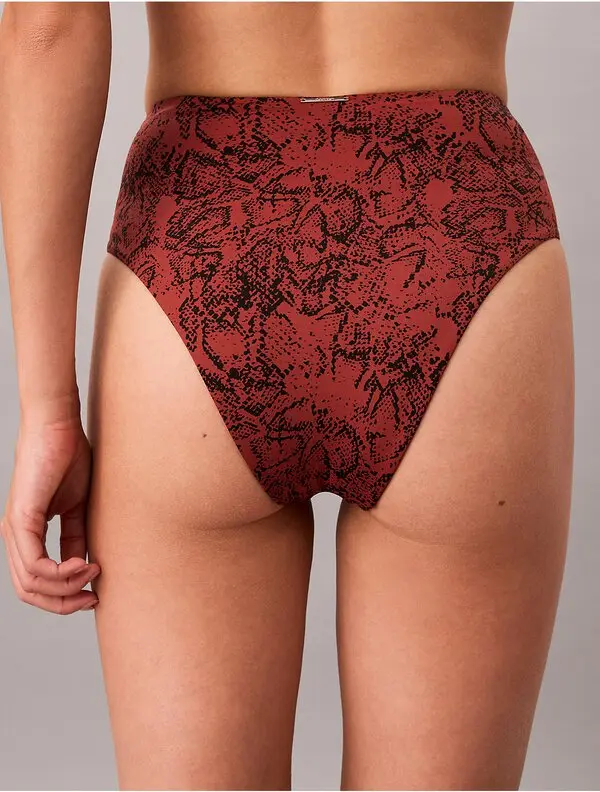 Calvin Klein Solid Swim Bikini Bottom - Python+spiced Apple