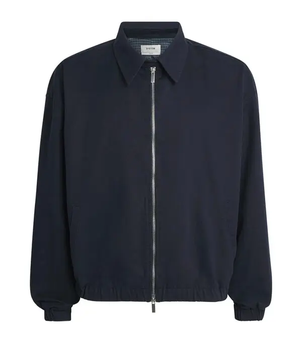 SYSTEM Cotton Check-lining Bomber Jacket