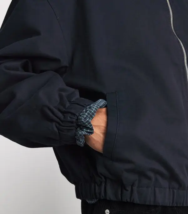 SYSTEM Cotton Check-lining Bomber Jacket