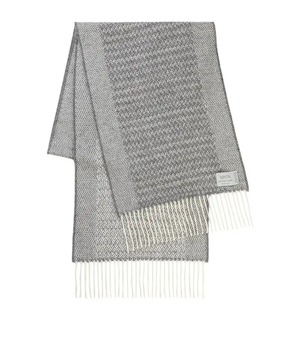 ARAMINTA CAMPBELL Alpaca-blend Harvest Grain Scarf - Grey