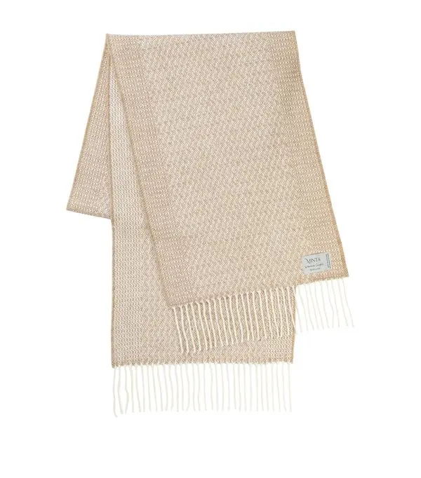 ARAMINTA CAMPBELL Alpaca-blend Rippling Barley Scarf - Brown