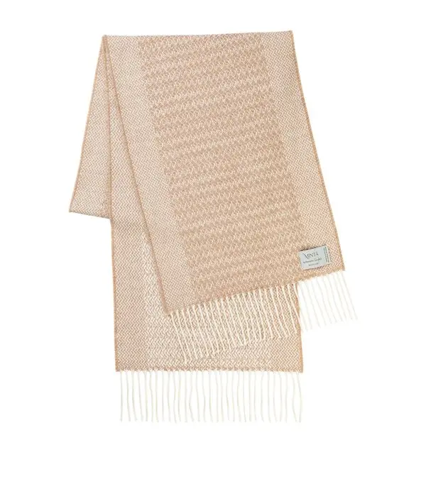 ARAMINTA CAMPBELL Alpaca-blend Harvest Grain Scarf - Brown