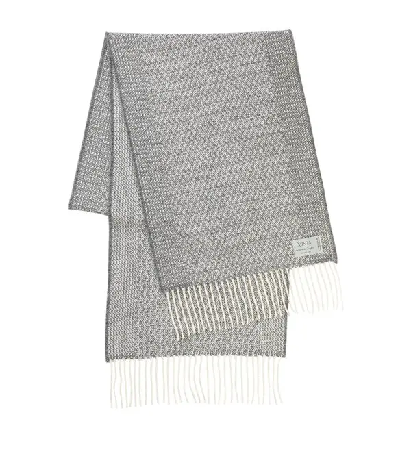 ARAMINTA CAMPBELL Alpaca-blend Rippling Barley Scarf - Grey