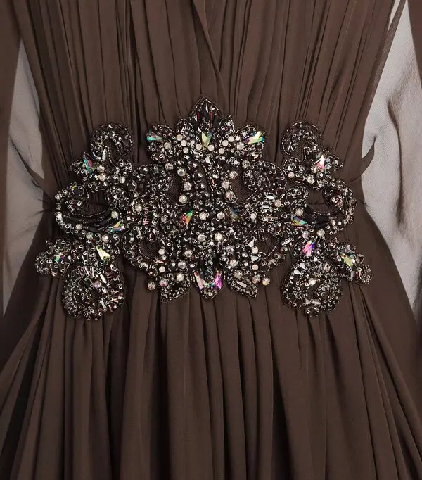 Zuhair Murad Silk Chiffon Embellished Gown