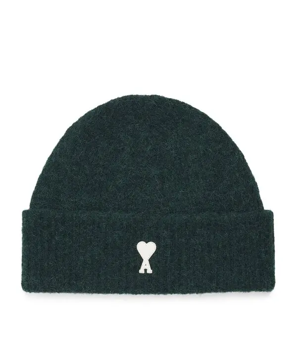 AMI Paris Wool-blend De Coeur Beanie