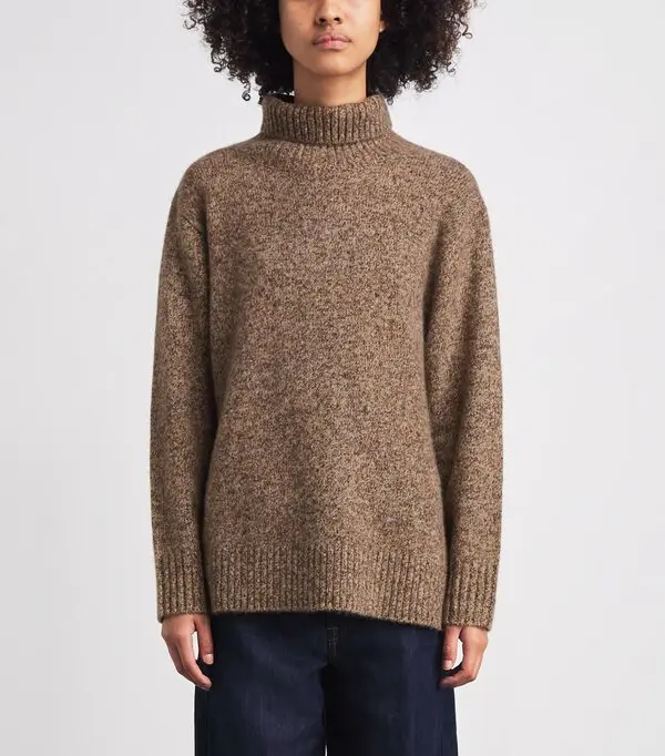 Soft Goat Cashmere-silk Marled Sweater