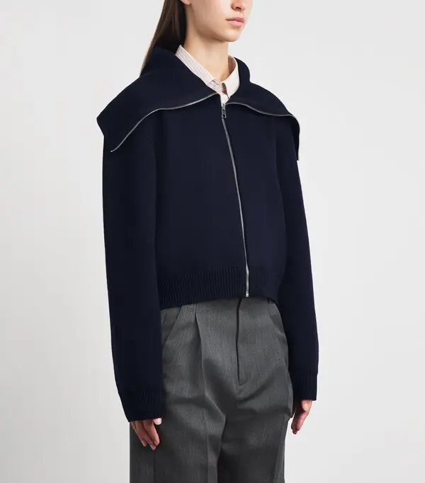RÓHE Merino Wool Sailor Zip Cardigan