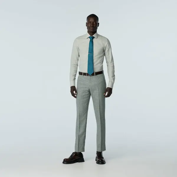 INDOCHINO Lambourn Wool Linen Dobby Light Sage Pants