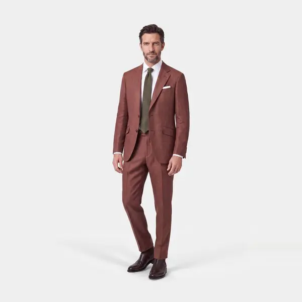 INDOCHINO Northfield Basketweave Rust Blazer