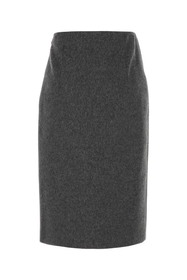 Prada Dark Grey Wool Skirt