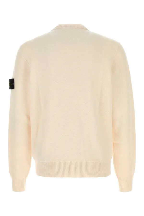 Stone Island Ivory Wool Sweater