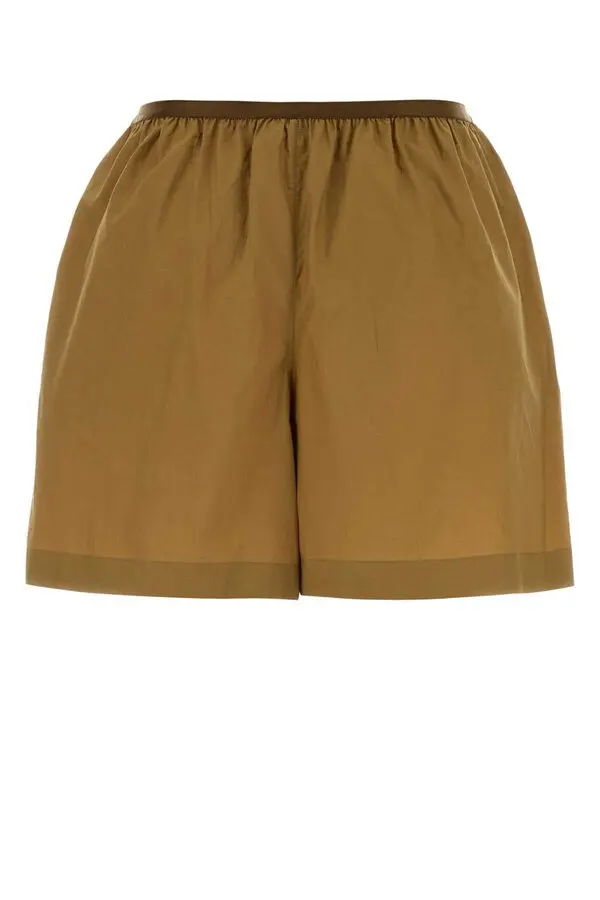 LEMAIRE Camel Poplin Shorts