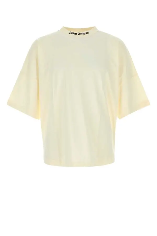 Palm Angels Cream Cotton Oversize T-shirt