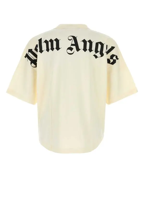 Palm Angels Cream Cotton Oversize T-shirt