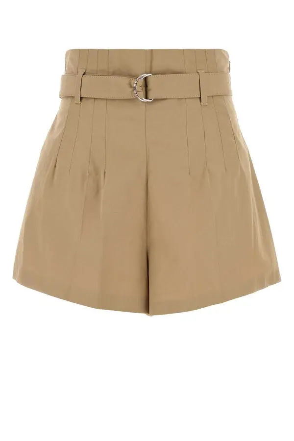 Prada Beige Poplin Shorts - Brown