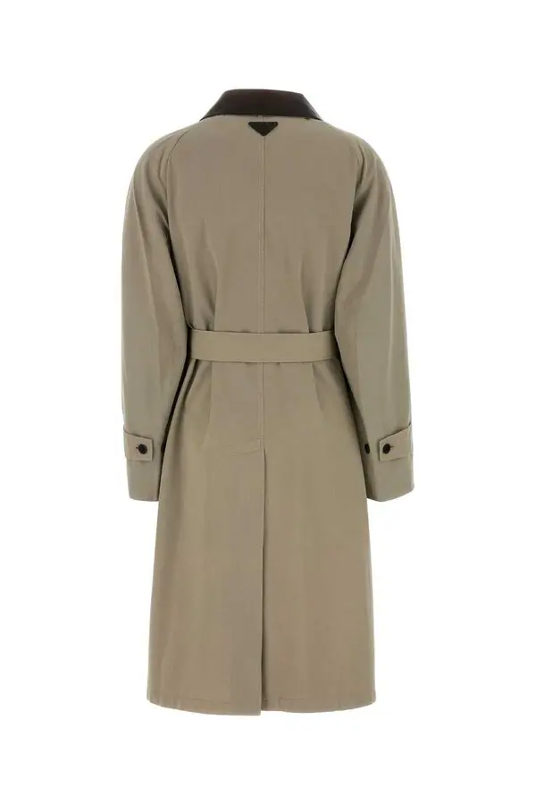 Prada Dove Grey Cotton Overcoat