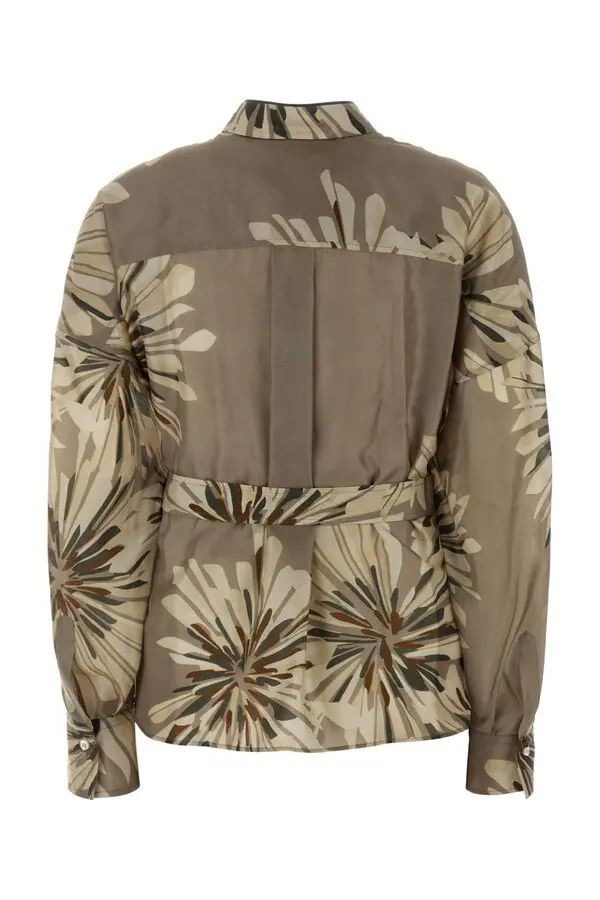 Brunello Cucinelli Printed Silk Shirt
