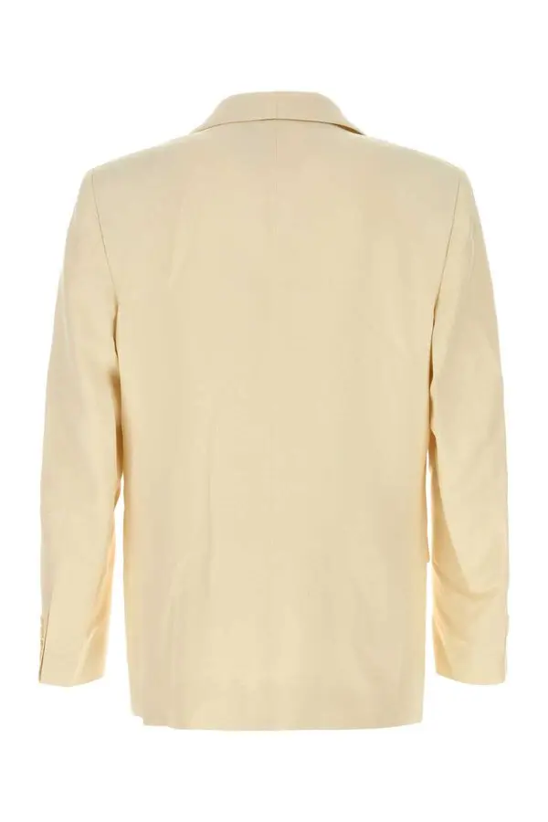 BODE Cream Viscose Blend Blazer - Yellow