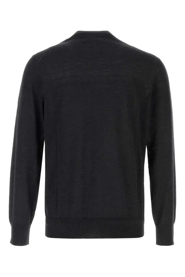 Brunello Cucinelli Slate Silk Blend Sweater - Black