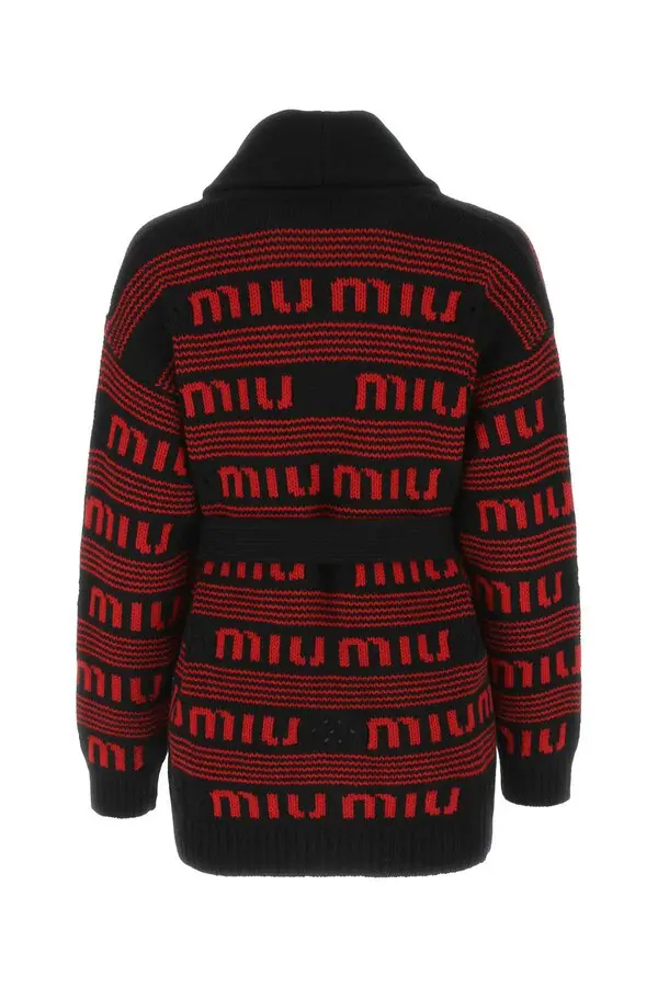 Miu Miu Embroidered Cashmere Oversize Cardigan