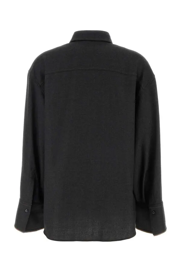 Brunello Cucinelli Graphite Wool Shirt