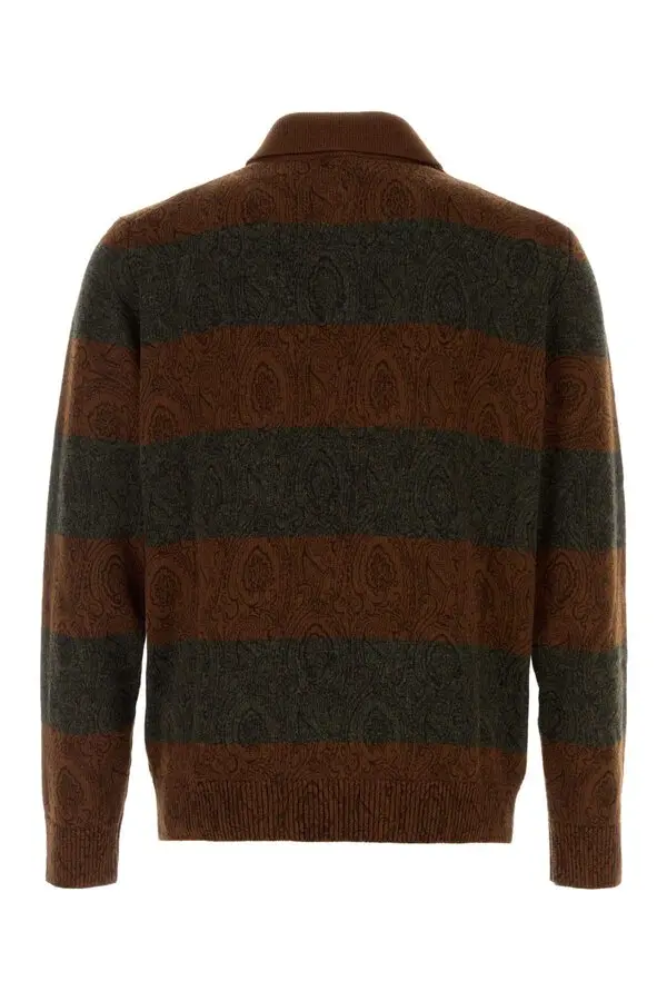 Etro Embroidered Wool Polo Shirt - Multicolor
