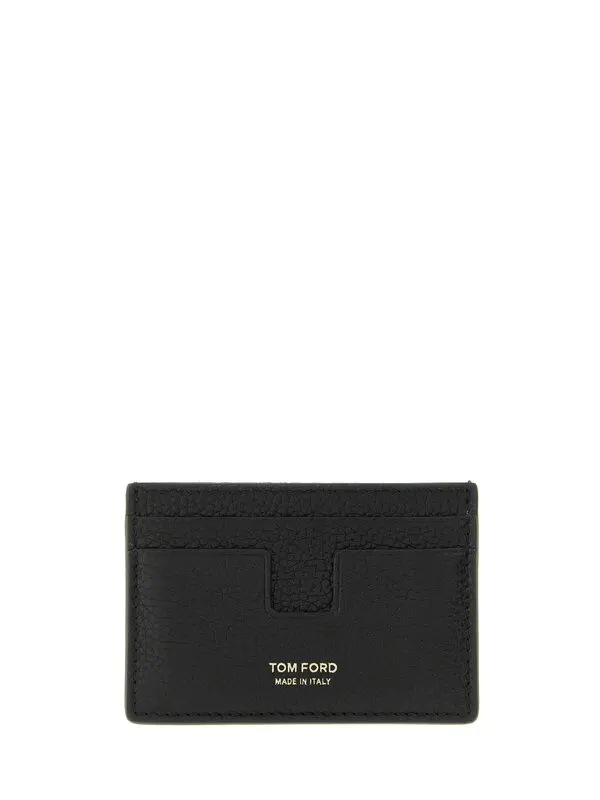 TOM FORD Hammered Card Holder - Black
