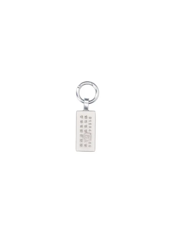 MAISON MARGIELA Number Tag Keychain - Silver