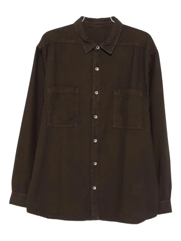 Rick Owens Cotton Shirt With Chest Pockets