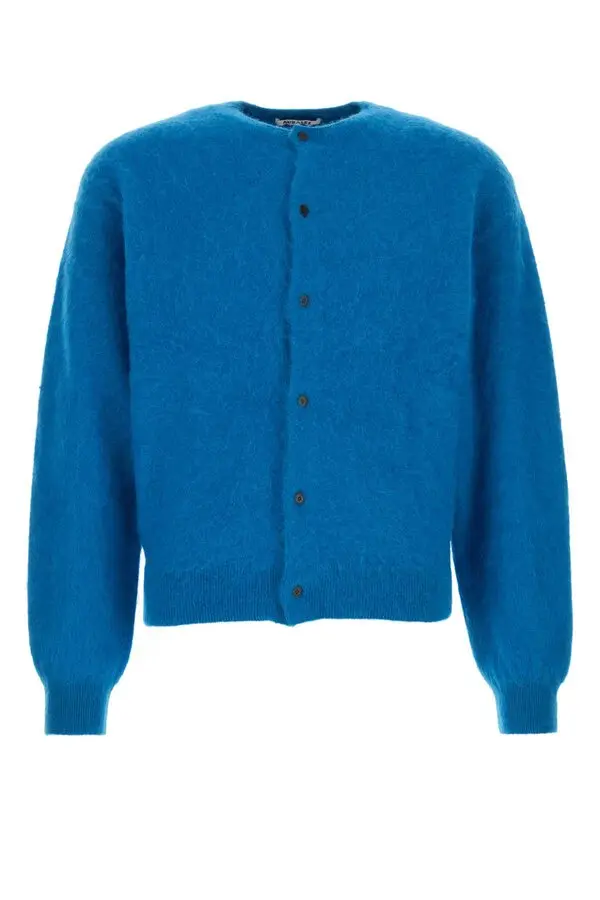 Auralee Alpaca Cardigan - Blue