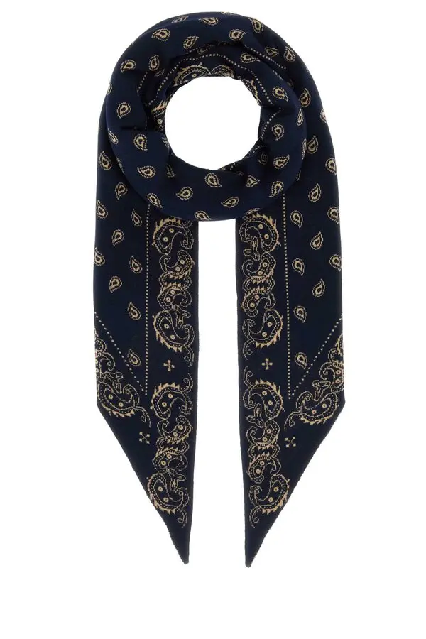 Guest In Residence Embroidered Cotton-blend Scarf 190 Cm X 40 Cm