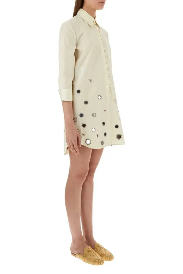 Prada Sand Cotton Shirt Dress