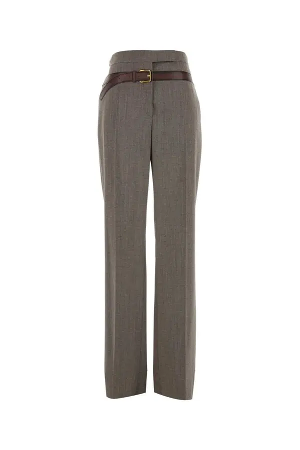 Prada Melange Cappuccino Tech Wool Pant