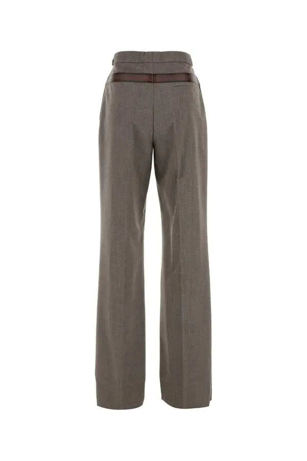 Prada Melange Cappuccino Tech Wool Pant