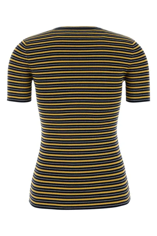 Prada Embroidered Stretch Cotton T-shirt