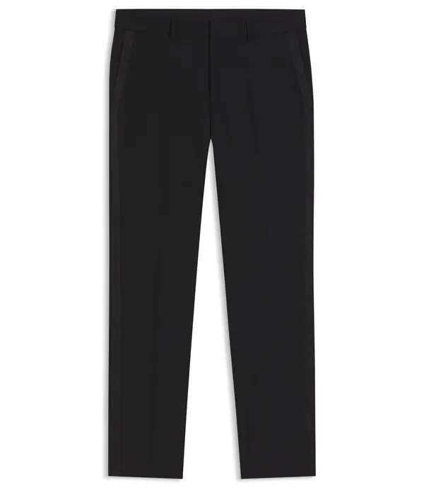 Hugo Extra-slim-fit Tuxedo Pants In A Wool Blend