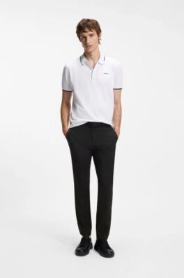 Hugo Extra-slim-fit Tuxedo Pants In A Wool Blend