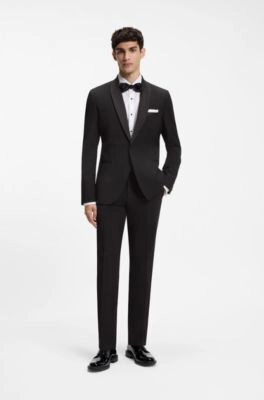 Hugo Shawl-collar Tuxedo Jacket In A Performance Wool Blend