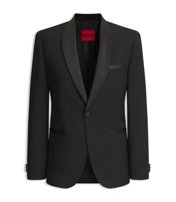 Hugo Shawl-collar Tuxedo Jacket In A Performance Wool Blend