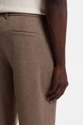 BOSS Tapered-fit Performance Pants In Virgin Wool
