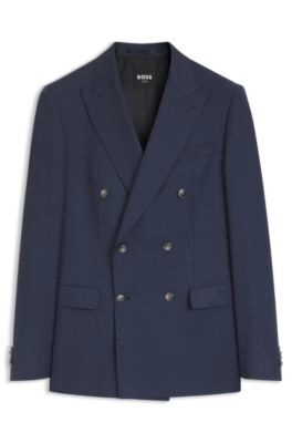 BOSS One Slim-fit Suit Jacket In Virgin Wool