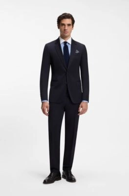 BOSS By Beckham Slim-fit Suit Jacket In Wool And Cashmere