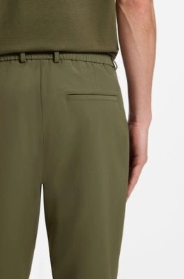 BOSS Tapered-fit Pants In Performance Stretch Fabric