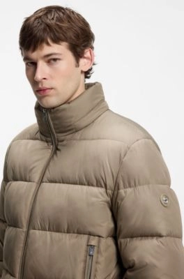 BOSS Water-repellent Puffer Jacket With Adjustable Hood