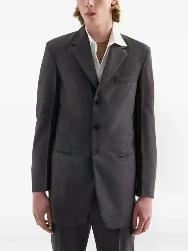 JIL SANDER Fil-à-fil Single-breasted Jacket