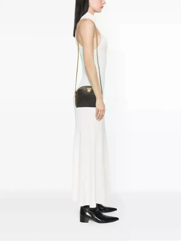 Dior 20th Century Honeycomb Coated Canvas Crossbody Bag - Black