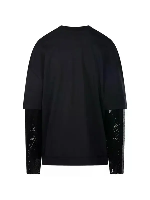 DARKPARK Sequin-embellished Layered-sleeve Sweater - Black