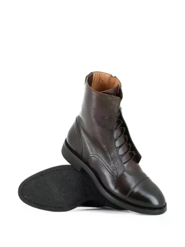 ALBERTO FASCIANI Lace-up Leather Ankle Boots