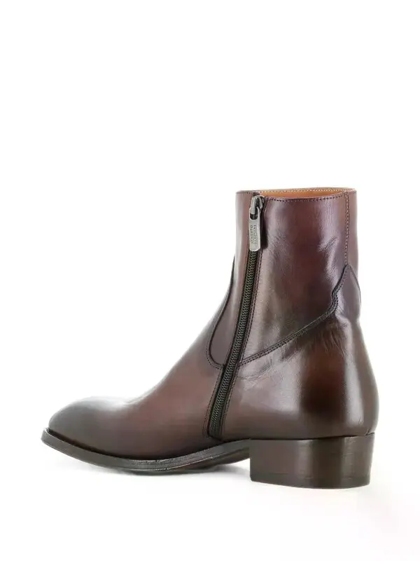 ALBERTO FASCIANI Side-zip Leather Boots